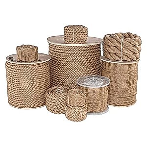 SGT KNOTS Twisted ProManila Rope - UnManila, Twisted 3 Strand outdoor rope, Lightweight Synthetic Rope for DIY Projects, Marine, Commercial (1.5" x 50ft)