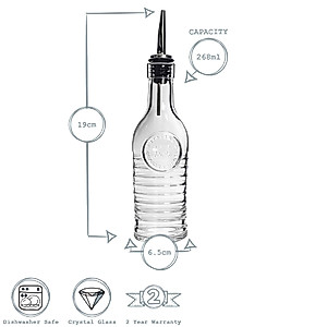 BORMIOLI ROCCO Officina 1825 Olive Oil/Vinegar Bottle Stainless Steel Pouring Spout 268 ml