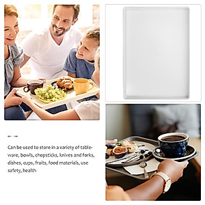 Zerodeko Dessert Trays Rectangular Tray White Melamine Design Board Snack Dessert Tray