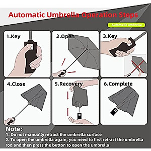 SUTMDO Umbrellas for Rain,Sun UV Umbrella, Travel Umbrella, Automatic, Strong Steel Shaft, Folding and Portable Umbrella (30bai)