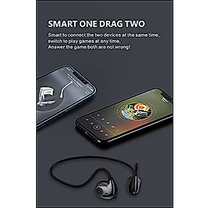 HUYEOOGO Bone Conduction Headphones with MP3 Player, and Bluetooth 5.2, Ideal for Swimming, Running, Cycling, and Gym Workouts. Black Headphones with Microphoneopen Ear Headphones