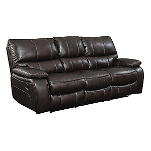 Coaster Home Furnishings Willemse Motion Sofa with Drop-Down Table Dark Brown