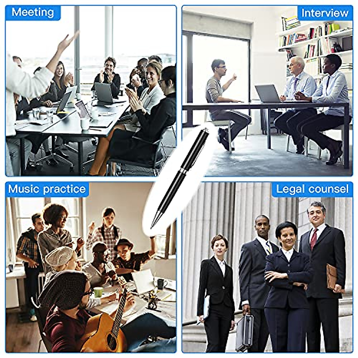 AIUAIUGO 32GB Digital Voice Recorder Device Voice Activated Recorder- Mini Audio Recording Device Audio Recorder for Lectures Meetings Classes, Portable USB MP3 Playback