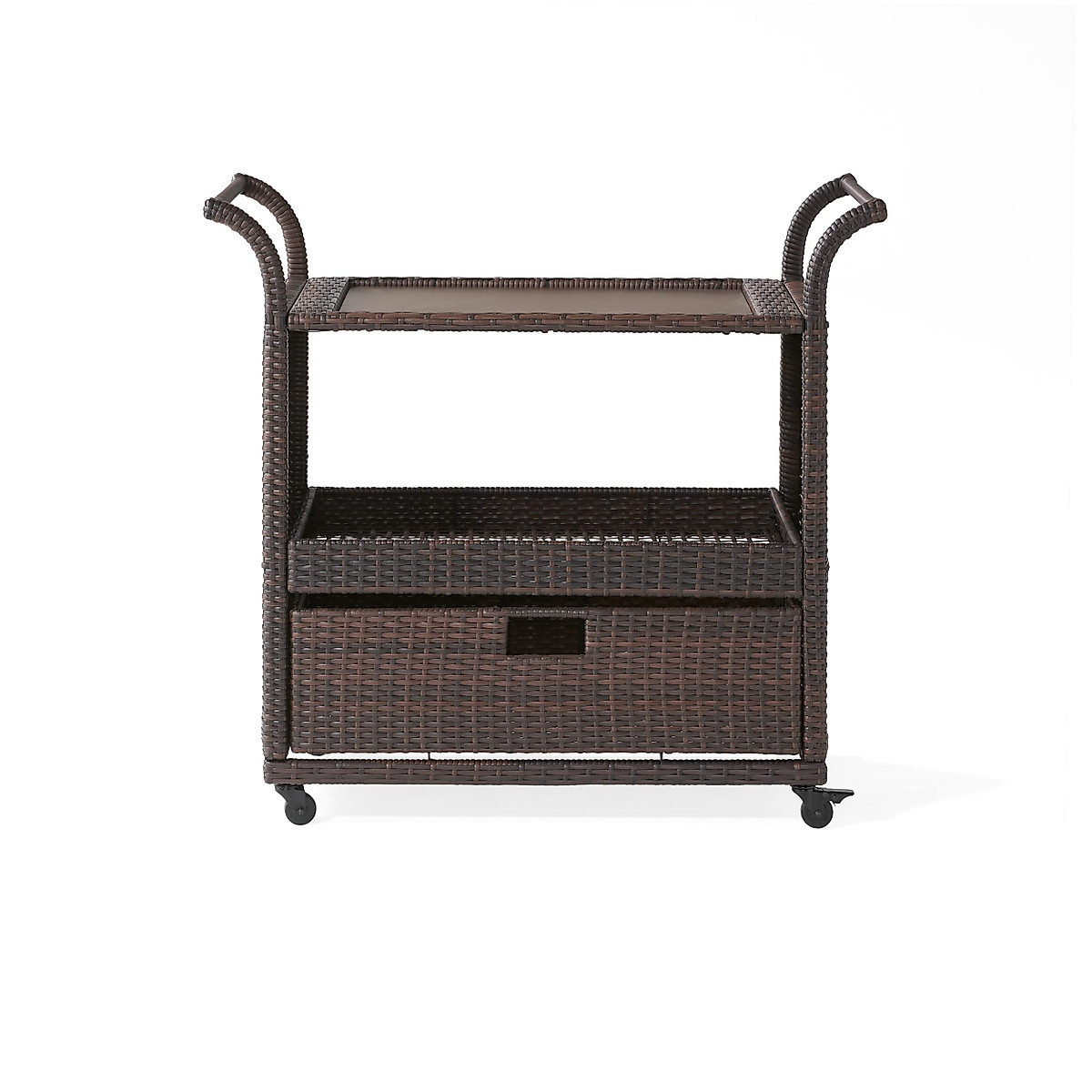 Christopher Knight Home Azriel Indoor Wicker Bar Cart, Multibrown