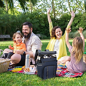 Backpack Coolers Insulated Leak Proof, 45 Cans Beach Cooler, Large Capacity, Ice Chest Backpack, Waterproof Soft Cooler Bag for Lunch for Men Women Camping Hiking (Navy Blue)