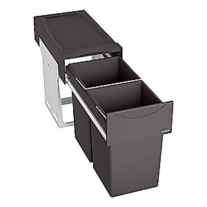 Blanco 526376 Botton II 30/2 Kitchen Waste sorter Container 30/2-526376, Black, 48,2 x 25,1 x 40