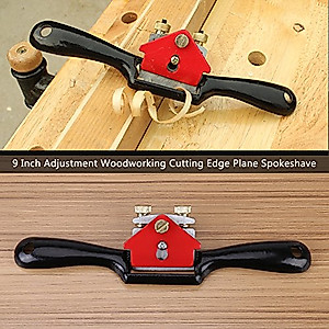 Adjustable SpokeShave Hand Planer 9 Inch Woodworking Cutting Plane Hand Trimming Tool for Wood Craft, Wood Craver, Wood Working