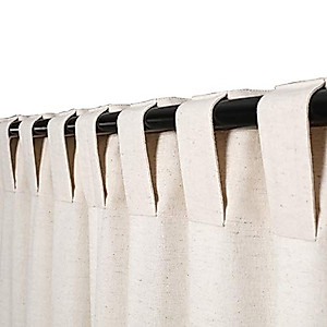 Window Panels Curtain 50x96 inch Natural, Set of 2,Farmhouse Curtain, Tab Top Curtains, Room Darkening Drapes, Curtains for Bedroom, Curtains for Living Room, Curtains 30% Linen,70% Cotton.