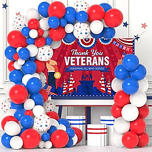 Lecheme Veterans Day Backdrop 6x4ft Thank You Veterans Day Banner Honoring All Who Served Patriotic Backdrop Veterans Day Decorations Photo Background