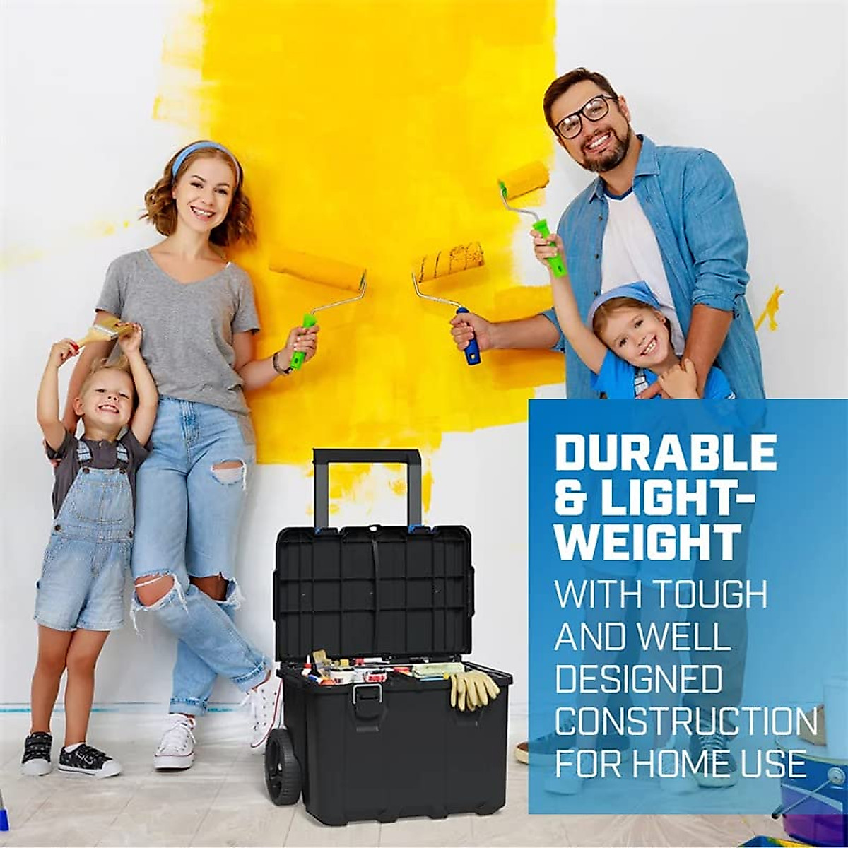 Stack Cart; Mobile Tool Box for Hardware Storage; Fits 7 Parts Modular Storage System And Suits Power Tools