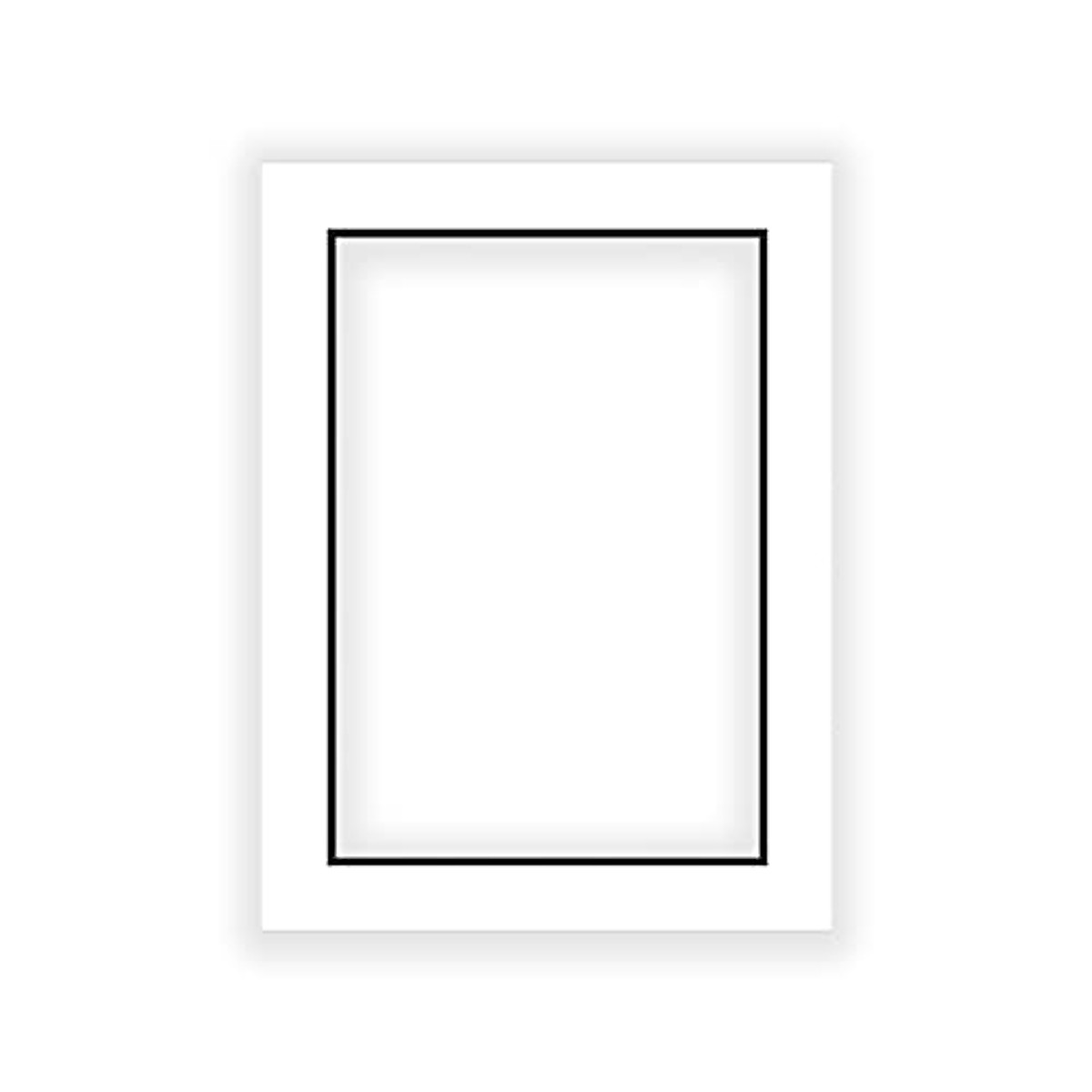5x7 Mat for 4x6 Photo - Precut White on Black Double Mat Picture Matboard for Frames Measuring 5 x 7 Inches - Bevel Cut Matte to Display Art Measuring 4 x 6 Inches - Acid Free ONE MAT