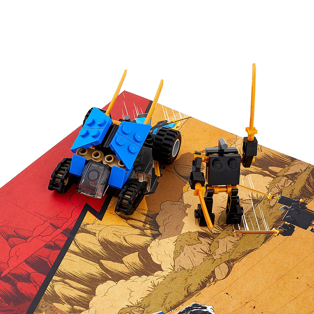 Hallmark Birthday Card for Kids with Legos (Ninjago Mini Thunder Raider Building Kit, Ages 7 and Up)