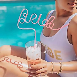 Bridal Party Straw - 1 Bride Straw - Bride To Be Gift - Sturdy and Reusable - Washable Straw - Bridal Shower Favors