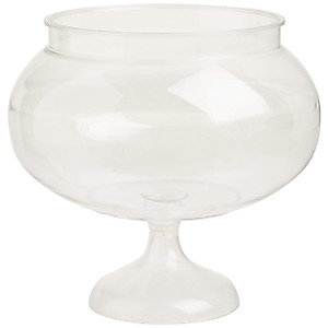 Clear Plastic Short Round Pedestal Jar - 6.25", 1 Piece - Perfect for Weddings, Birthdays & Celebrations