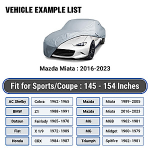 iCarCover 18-Layer Car Cover Waterproof All Weather | Premium Quality Car Covers for Automobiles, Ideal for Indoor and Outdoor Use, Fits Sedan/Coupe (210-216 inch)