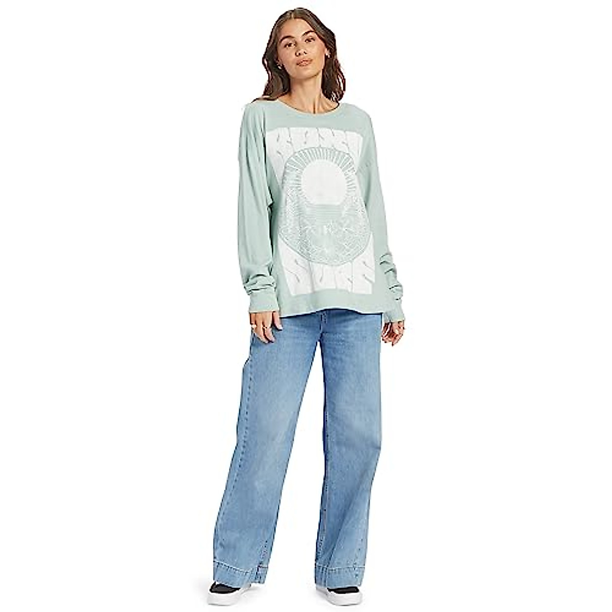 Roxy Women's Oversized Long Sleeve T-Shirt, Bhb0, X-Small