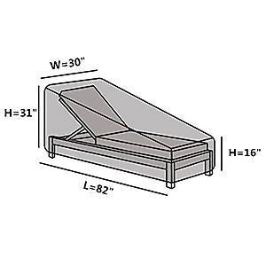 Fellie Cover 82-inch Patio Chaise Lounge Covers, Durable Outdoor Chaise Lounge Covers Water Resistant