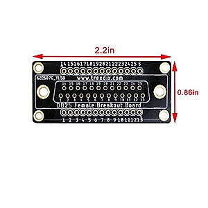 Treedix DB25 Female Breakout Board 25Pin RS232 Serial Female to Female Changer Adapter Coupler Connector with Terminal Block