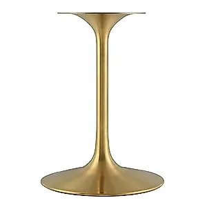 Modway Lippa Oval Artificial Marble 42" Dining Table, Gold Black