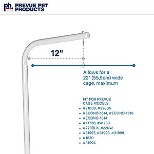 Prevue Pet Products Tubular Steel Hanging Bird Cage Stand 1781 White, 24-Inch by 24-Inch by 60-Inch