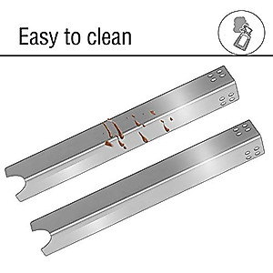 Kalomo Stainless Steel Grill Heat Plates Shield Heat Tent Burner Cover Flame Tamer Flavorizer Bar, BBQ Gas Grill Replacement Parts Heavy Duty for Brinkmann 810-6680-S, 15.0625 x 2.3125 inch, 6-Pack