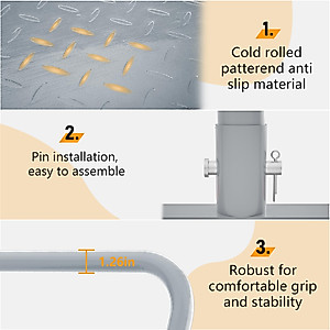 Steel Panel Truck, Heavy Duty Drywall Cart Lumber Cart Platform Truck Flat Cart, 2000lbs Hand Truck Push Cart Dolly with 6" Swivel Brake Casters and 3 Side Handrails(36" x 24")
