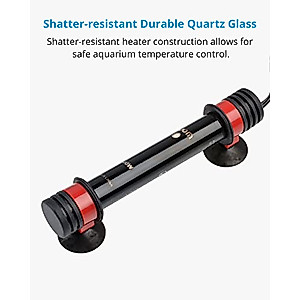 NICREW Preset Aquarium Heater, Submersible Fish Tank Heater with Electronic Thermostat, 100 Watt, for 10 to 25 Gallon Tank, UL Listed