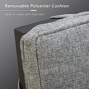 PURPLE LEAF Outdoor Reclining Chair Adjustable Outdoor Recliner with Cushions and Ottoman, Patio Recliner Aluminum Frame Patio Lounge Chair