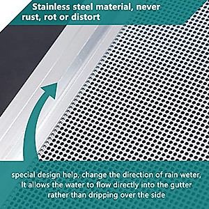 Daisypower 23ft Gutter Guards,5 Inch Stainless Steel DIY Leaf Protection,Micro-Mesh Gutter Cover System fits Any roof or Gutter Type,Anti-Leaf,Prevents Roof Clogged Downspouts
