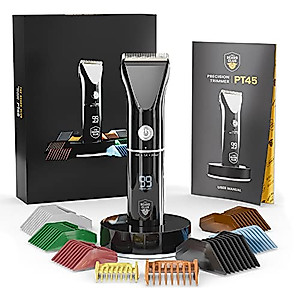 Beard Club PT45 Beard Trimmer for Men & BT-Zero Body and Groin Trimmer for Men - Electric Cordless Rechargeable Powerful 7000 RPM Motor Trimmers for All Your Grooming Needs – Gift Kit Bundle