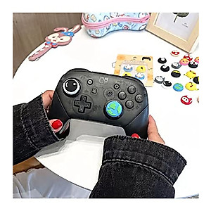 PERFECTSIGHT 4 PCS Cute Thumb Grip Caps for PS5/PS4/Xbox One (Series X, S)/NS Switch Pro Controller, Anime Magic Moon Analog Stick Grips Thumbsticks, 3D Kawaii Silicone Joystick Button Covers (Luna)
