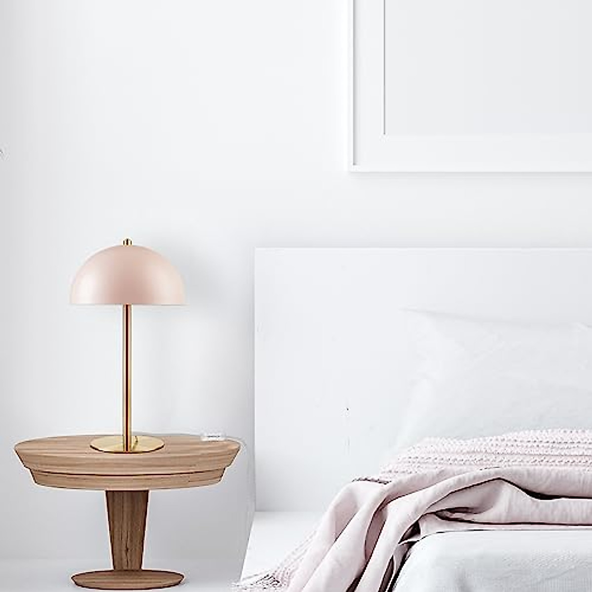 Globe Electric 52332 15" Desk Lamp, Matte Pink, Matte Brass Accents, in-Line On/Off Rocker Switch