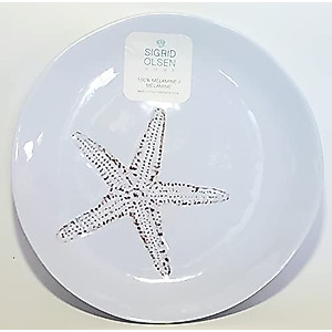 Sigrid Olsen Melamine Starfish Serving Platter White 11x11 inch