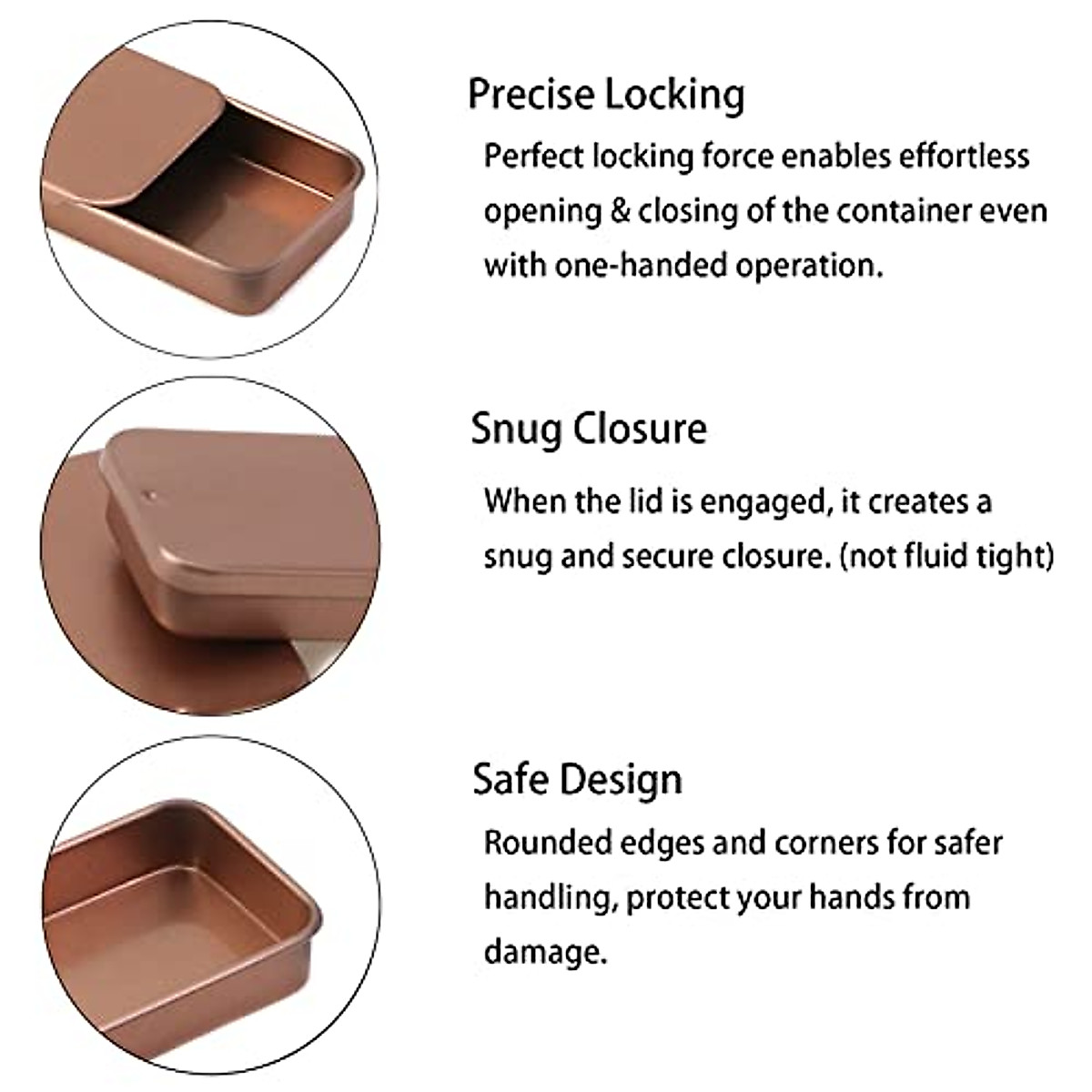 Tighall 8PCS Metal Slide Top Tin Containers Rectangle Tin Box Empty Storage Tins for Lip Balm Candles Crafts Candies Jewelry Crafts (2.2"*1.1"*0.4",Rose Gold)