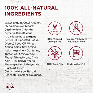 MKS eco Kahm Smoothing Conditioner, Original Scent - 25 fl oz - Detangle, Moisturize & Repair Hair - With Moroccan Argan Oil, Hemp Seed Oil & Vegetable Keratin Protein - Vegan, Cruelty Free