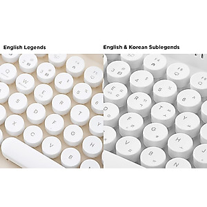 YUNZII ACTTO B303 Retro Bluetooth Typewriter Keyboard (English, Baby Pink),Garden Cats Desk Mat