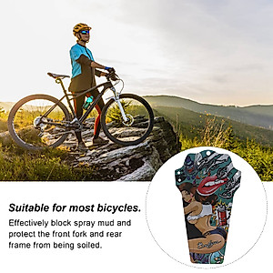 Alomejor Mountain Bike Fenders Bike Mudguard Front and Rear Mud Guard Universal for Downhill Folding (Color Beauties)