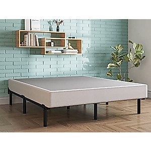 RLDVAY Queen-Bed-Frame, 9 Inch Metal Bed-Frame-Queen for Box Spring, Quick & Easy Assembly, Heavy Duty Queen Size Bed Frame Noise Free, Black