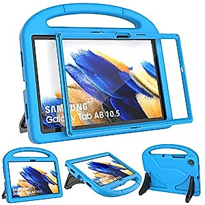 SUPLIK Kids Case for Samsung Galaxy Tab A8 10.5 inch 2022, Galaxy Tab A8 10.5" Case with Screen Protector, Shockproof Handle Stand Protective Cover for Tab A8 10.5 Tablet (SM-X200/X205/X207), Blue