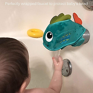 Elolicu Bathtub Faucet Cover for Baby, Cap The Tap Bath Spout Cover Baby Bath Spout Cover Bath Tub Faucet Extender Protector Bathroom Faucet Protective Cover for Bath Tap Washable