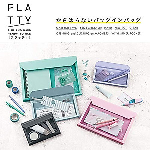 キングジム(Kingjim) KING JIM Flatty 5358 Bag-in-Bag Case, Pen Case Size, Blue-Gray