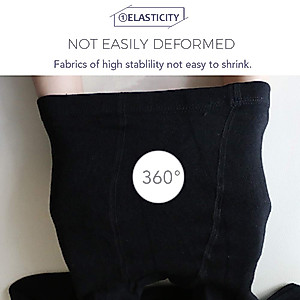 techcity Baby Toddler Girls Tights Seamless Cable Knit Cotton Leggings Pants Stockings for Infant Baby Girl (Black, 4-6 Years)