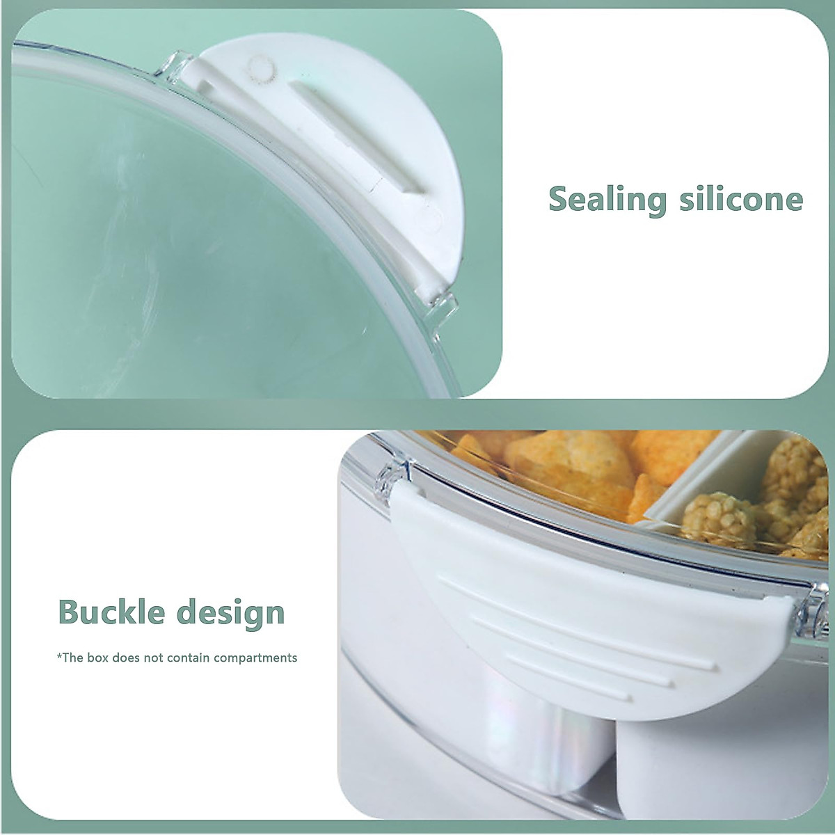 ATRDTO 11inch Food Storage Container with Lid -Pie Keepers Clear Plastic Food Storage Containers Holds 9~10Inch Cakes Pies Pastries (White 1pc)