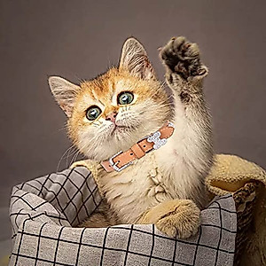 Bell for Cat Collar Pet Bone Rhinestone Dog Collar Diamond Buckle Collar Bling Girl Small Puppy Cute Bowtie Pet Collar