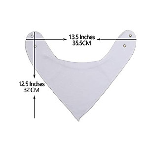 Maiwa Cotton White Bandana Drool Bibs for Baby Girl Boys for Drooling and Teething for 8 Pack