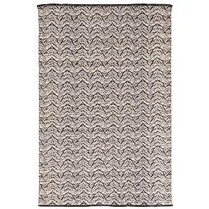 Safavieh Kilim Collection 3' x 5' Beige/Black KLM729B Flat Weave Contemporary Chevron Wool Area Rug