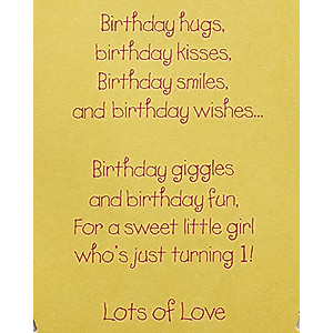 American Greetings 1st Birthday Card for Girl (Cupcake)
