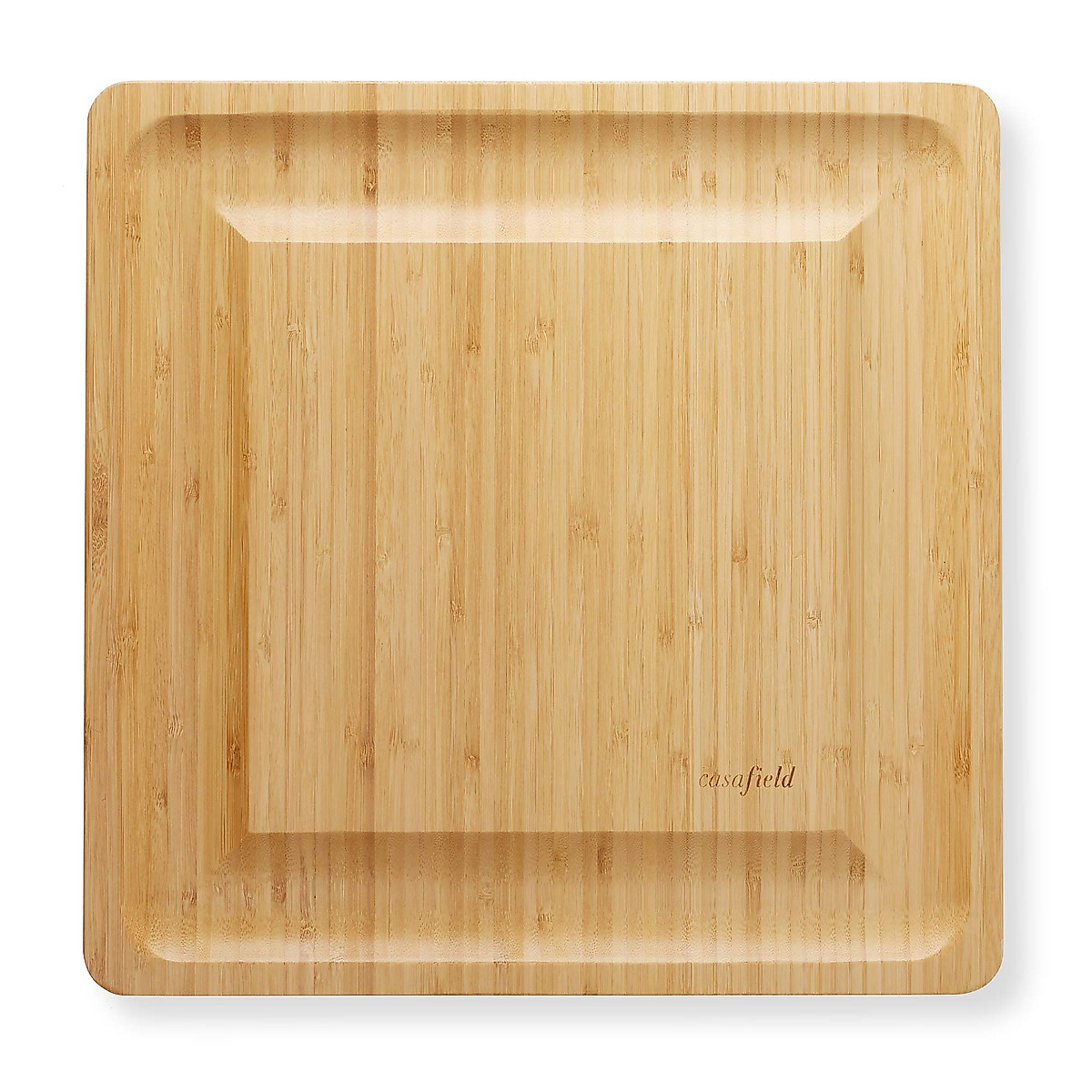 Casafield Bamboo Cheese Board and Knife Gift Set - Charcuterie Platter Wooden Serving Tray for Meat, Fruit, Crackers with 2 Slide-Out Snack Trays and 4 Stainless Steel Knives