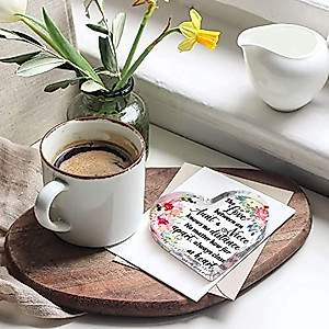 Aunt Gift from Niece Nephew Aunt Birthday Gifts Acrylic Heart Keepsake Sign Paperweight Idea for Aunt Auntie (Elegant)