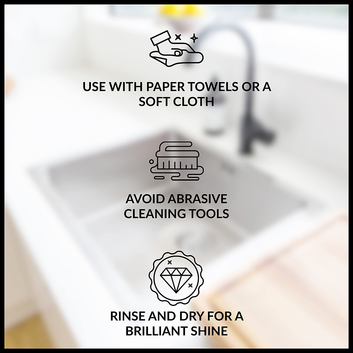 Hope's Perfect Sink Cleaner and Polish, Restorative, Removes Stains, Cast Iron, Corian, Composite, Acrylic, 8.5 Fl Oz